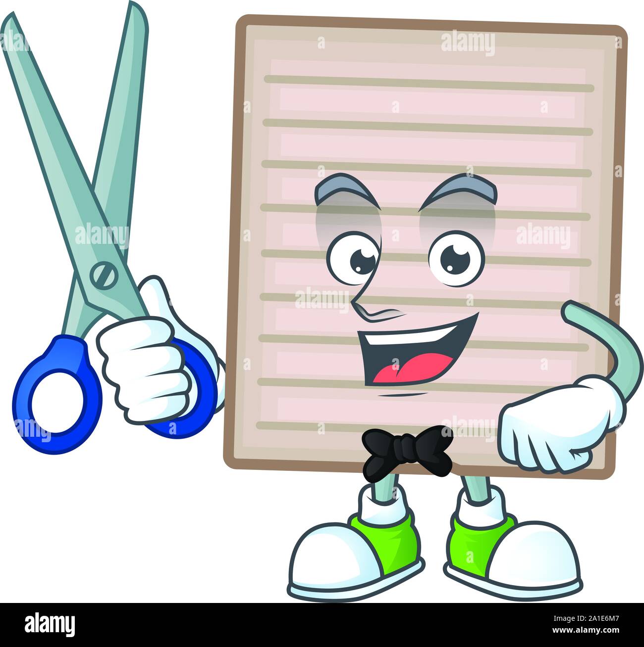 Barber vintage scrapbook paper cartoon with mascot Stock Vector Image ...