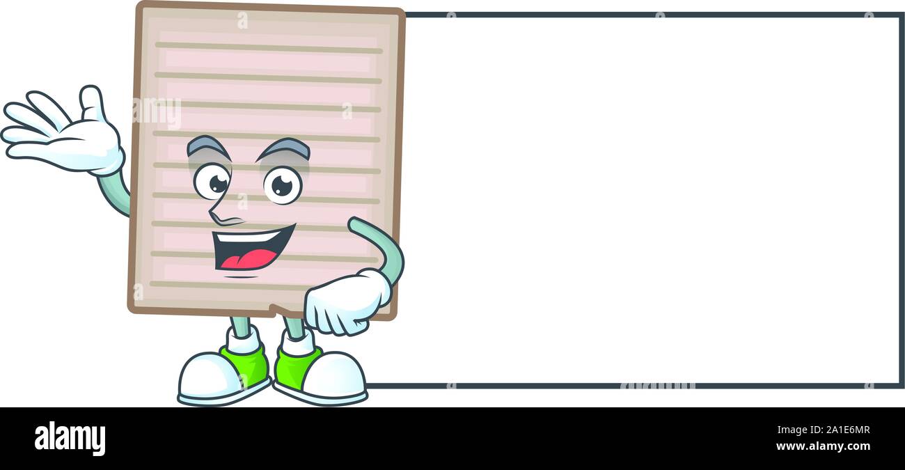 With board vintage scrapbook paper cartoon with mascot Stock Vector ...