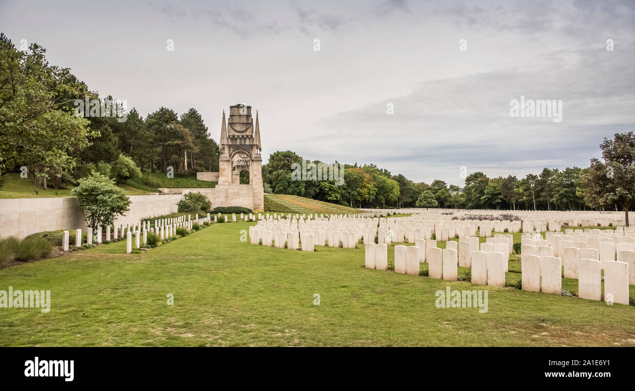 Etaples First World War Military Cemetery at Etaples on the northern ...