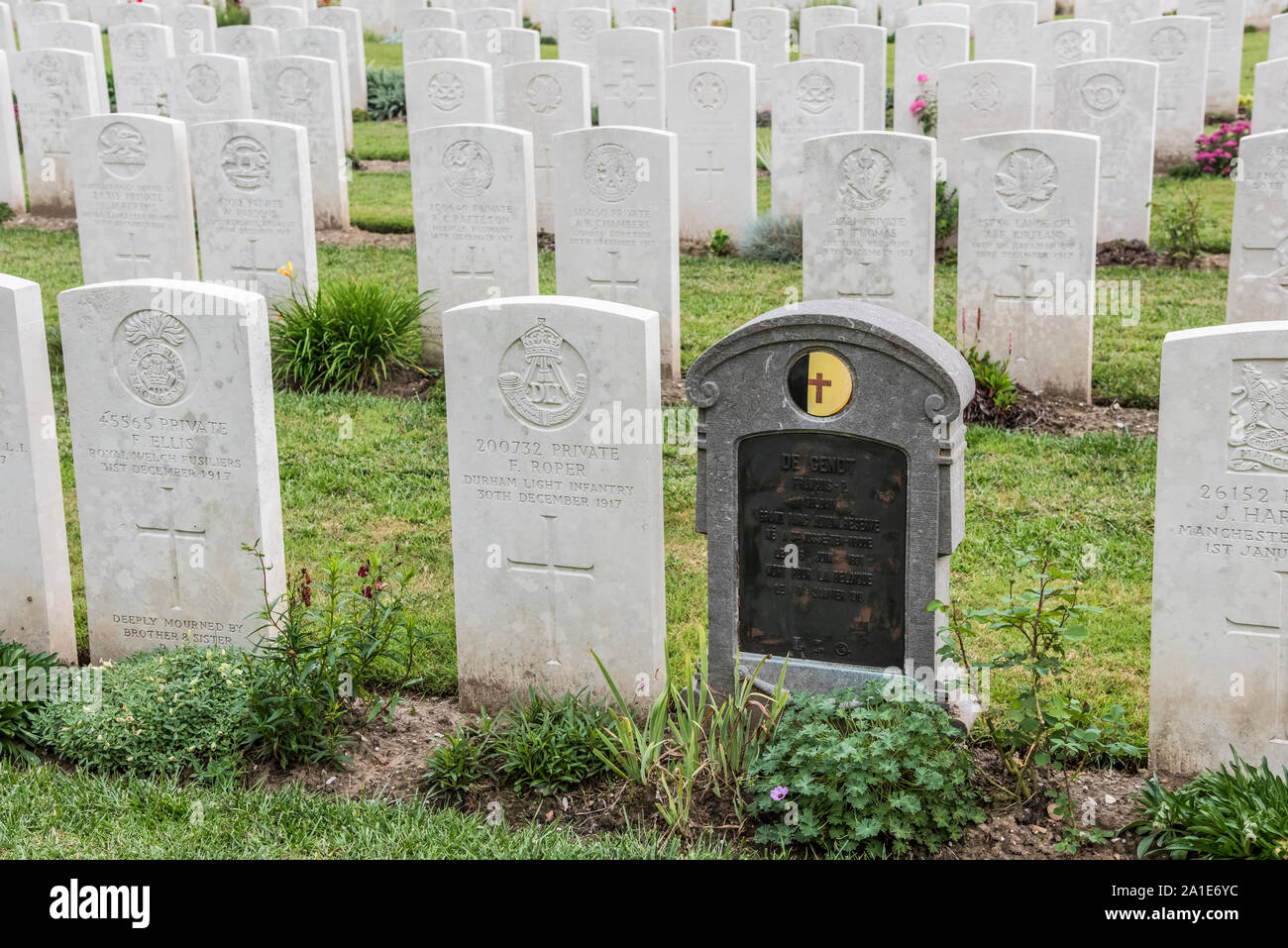 Etaples First World War Military Cemetery at Etaples on the northern ...