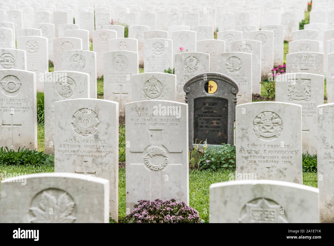 Etaples First World War Military Cemetery at Etaples on the northern ...
