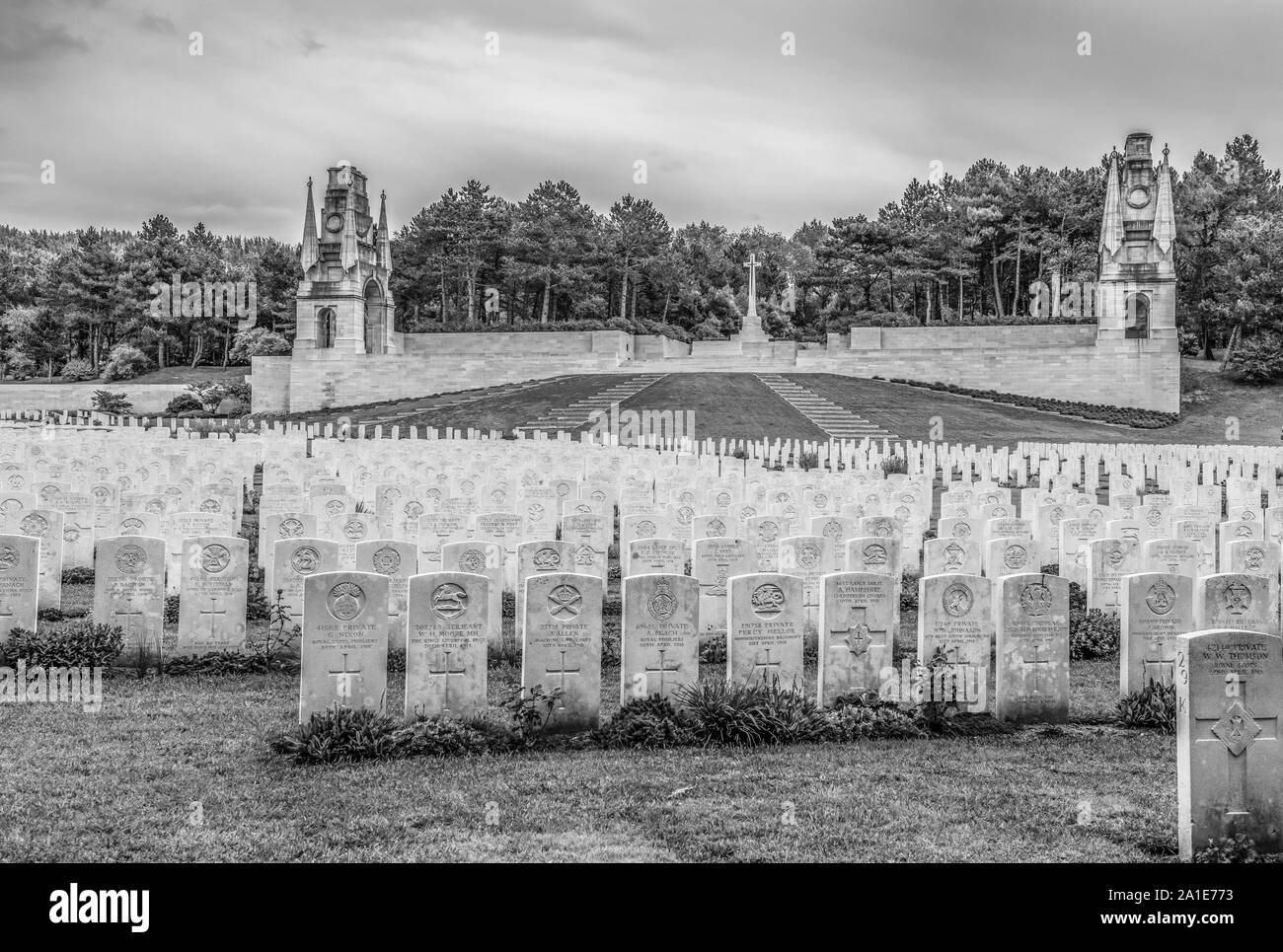 Etaples First World War Military Cemetery at Etaples on the northern ...