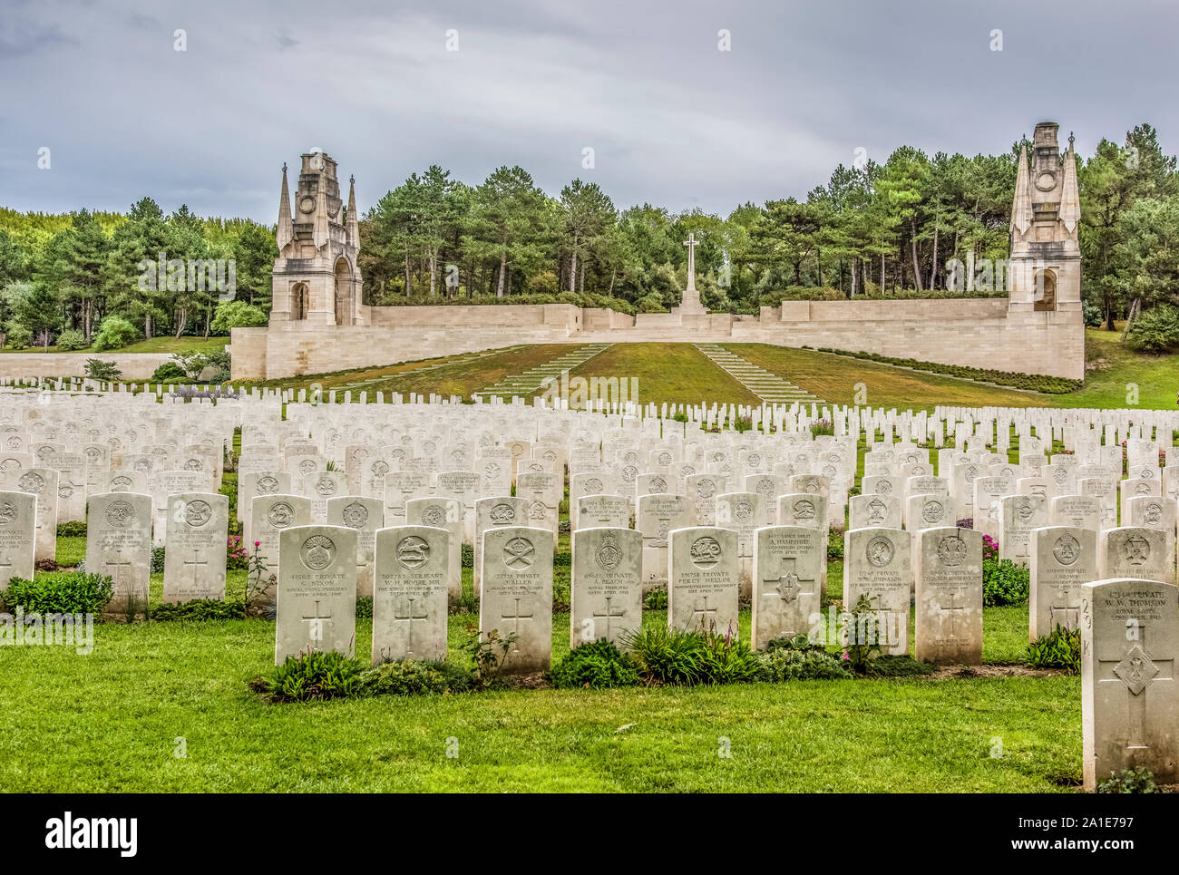 Etaples First World War Military Cemetery at Etaples on the northern ...
