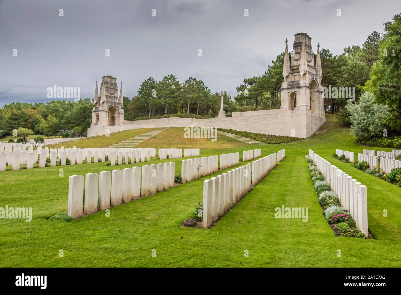 Etaples First World War Military Cemetery at Etaples on the northern ...