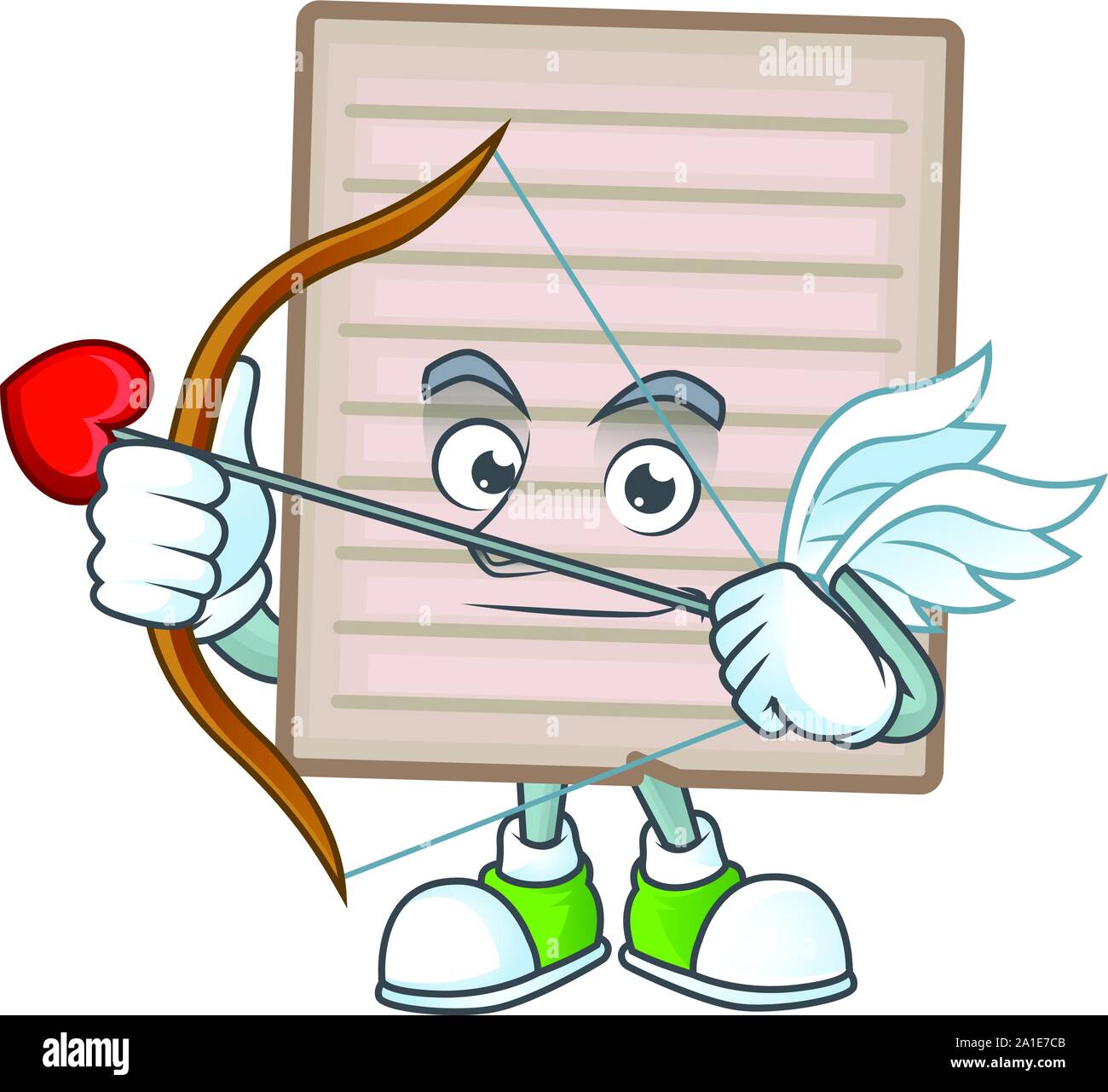 Cupid vintage scrapbook paper cartoon with mascot Stock Vector Image ...