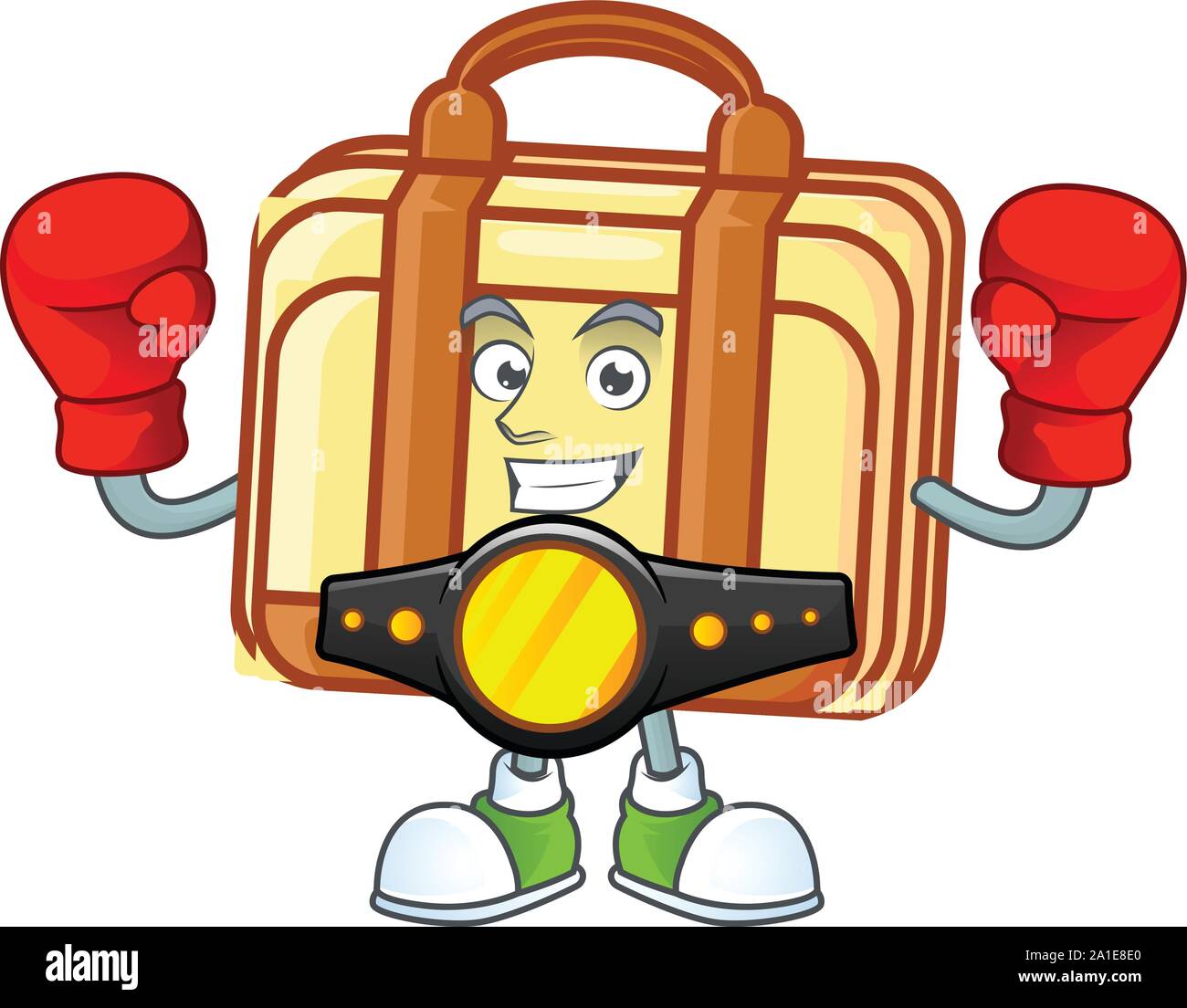Boxing work suitcase cartoon for materials work Stock Vector Image ...