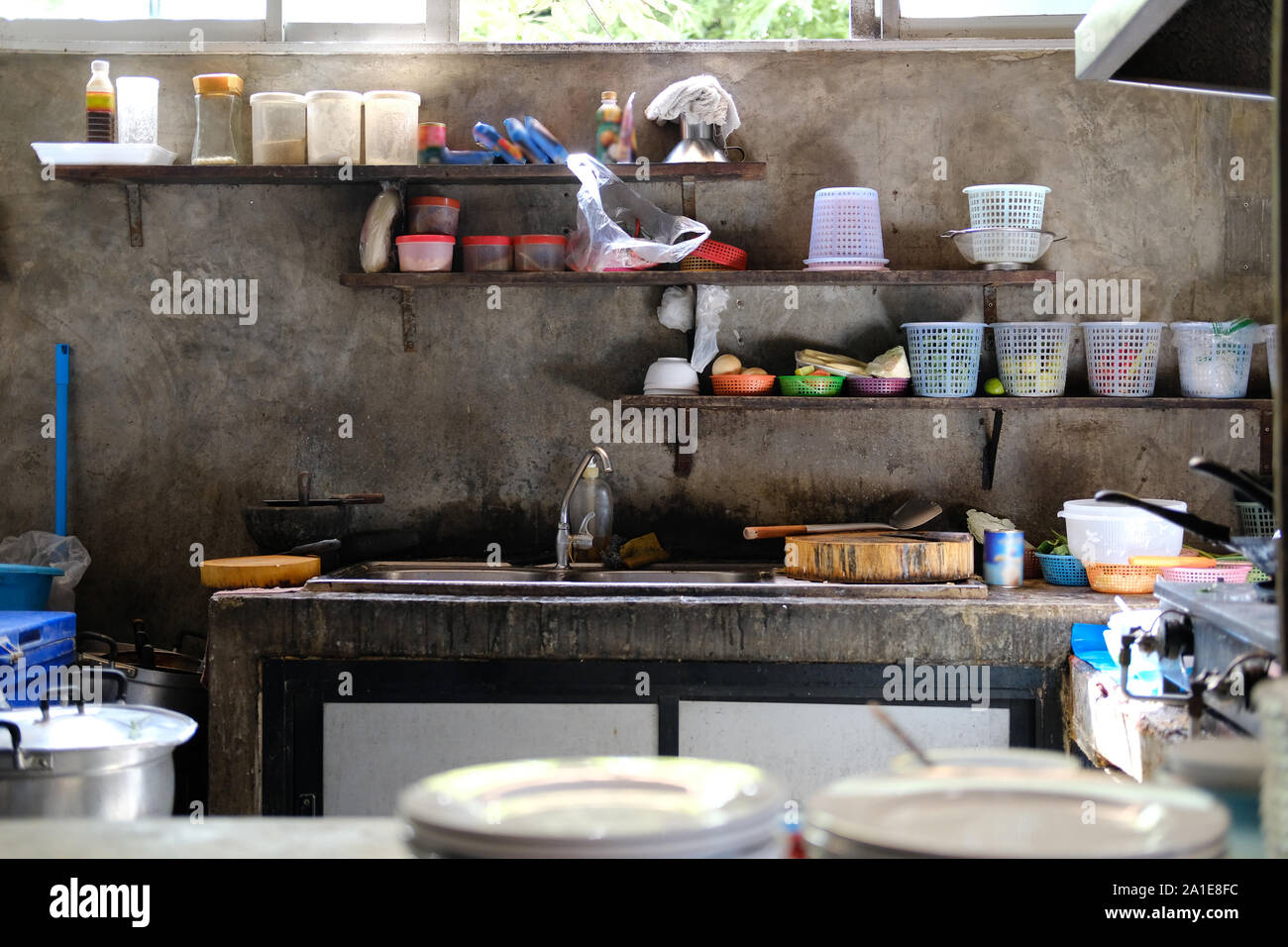 seasoning sauce vegetable in asian kitchen interior Stock Photo - Alamy