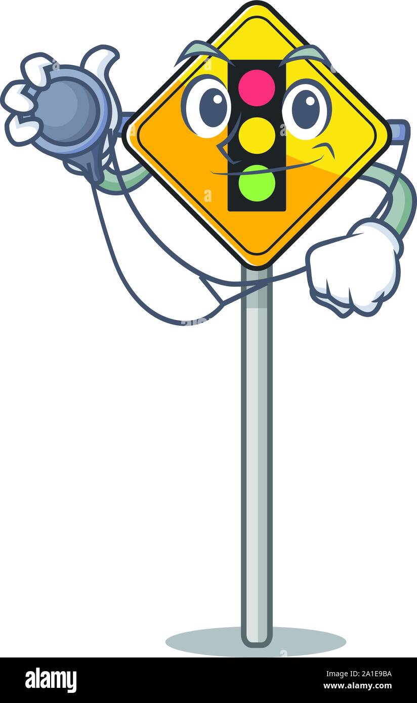 Doctor traffic light ahead on the cartoon Stock Vector Image & Art - Alamy