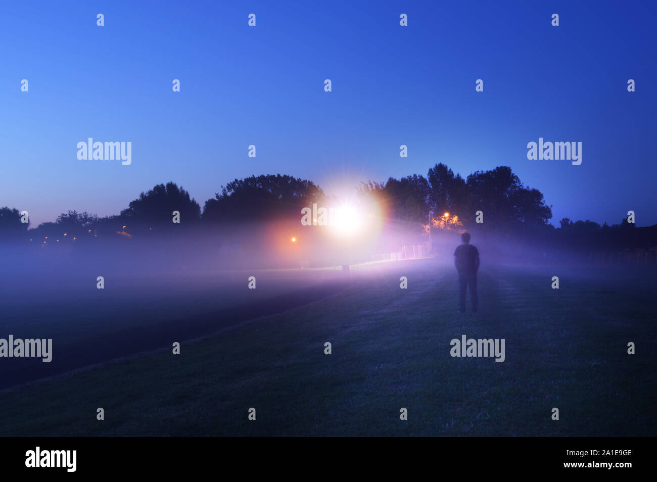 Scary man street lights hi-res stock photography and images - Alamy