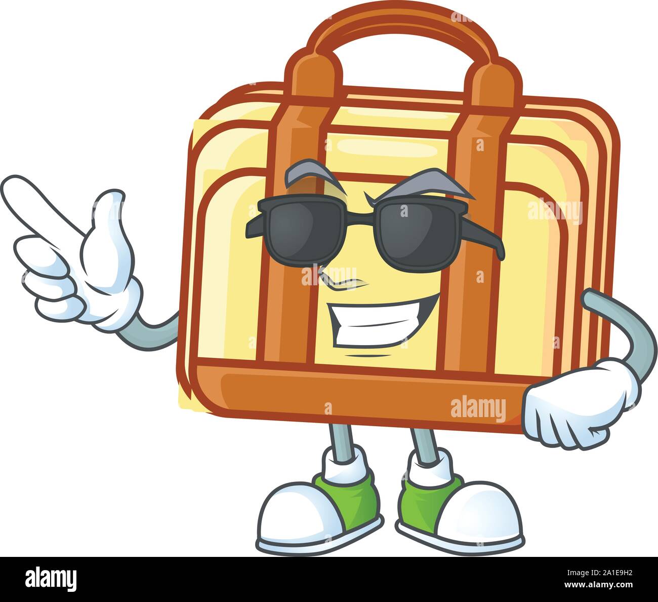 Super cool work suitcase cartoon for equipment office Stock Vector ...