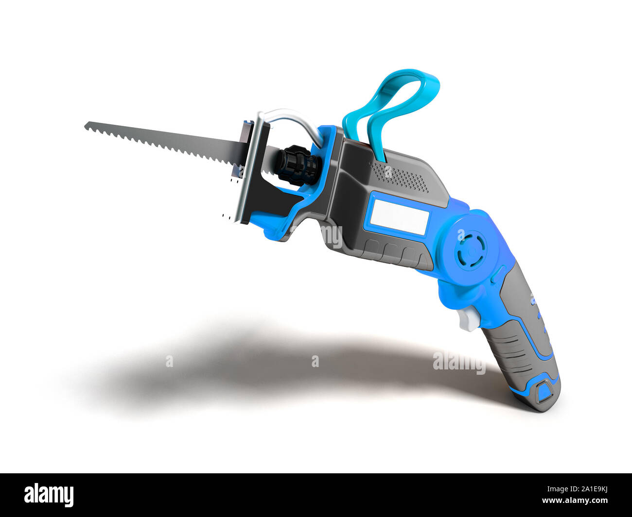 Electric hacksaw on the battery with different positions of the handle ...