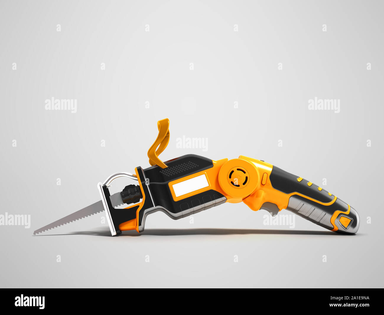 Electric hacksaw on the battery with different positions of the handle ...