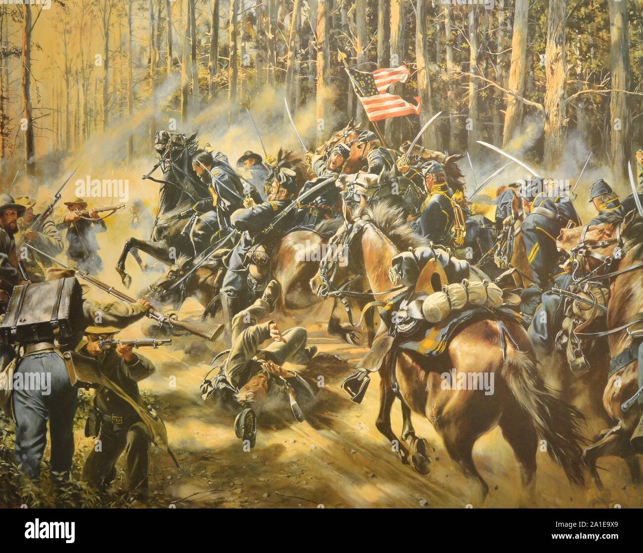 American civil war battle painting hi-res stock photography and images ...