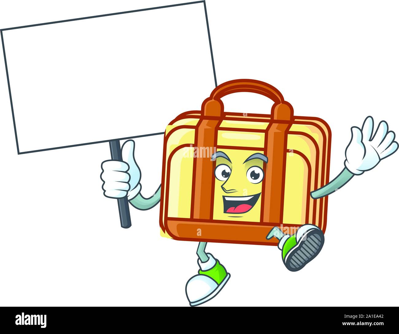 Bring board work suitcase cartoon for materials work Stock Vector Image ...