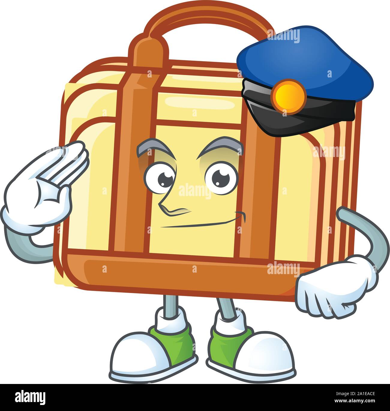 Police work suitcase cartoon for materials work Stock Vector Image ...