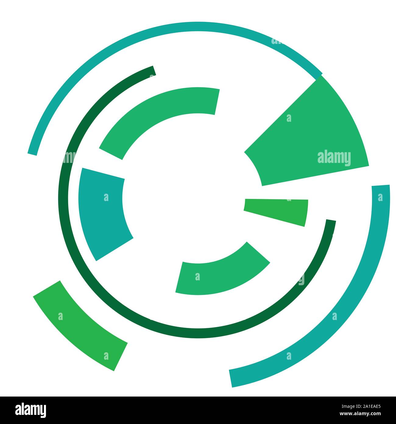 Geometric circle. Sci-fi, high-tech UI circular element Stock Vector ...
