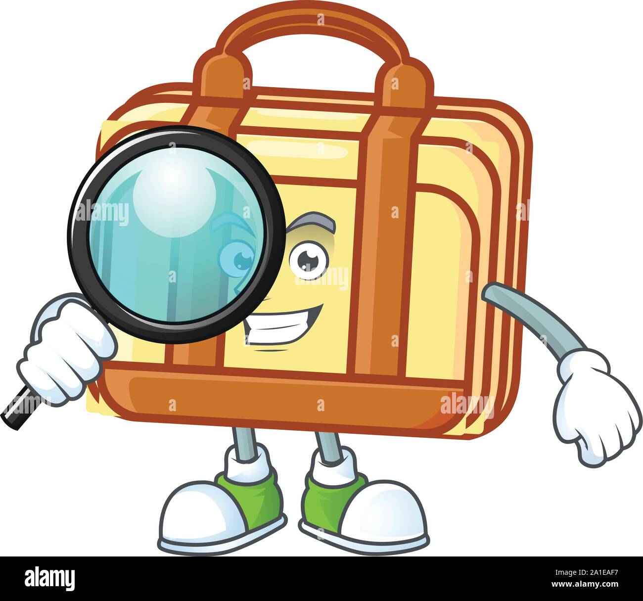 Detective work suitcase cartoon for equipment office Stock Vector Image ...