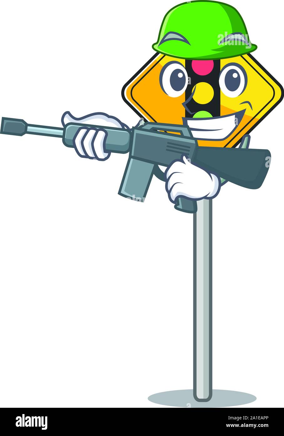 Army traffic light ahead on the cartoon Stock Vector Image & Art - Alamy