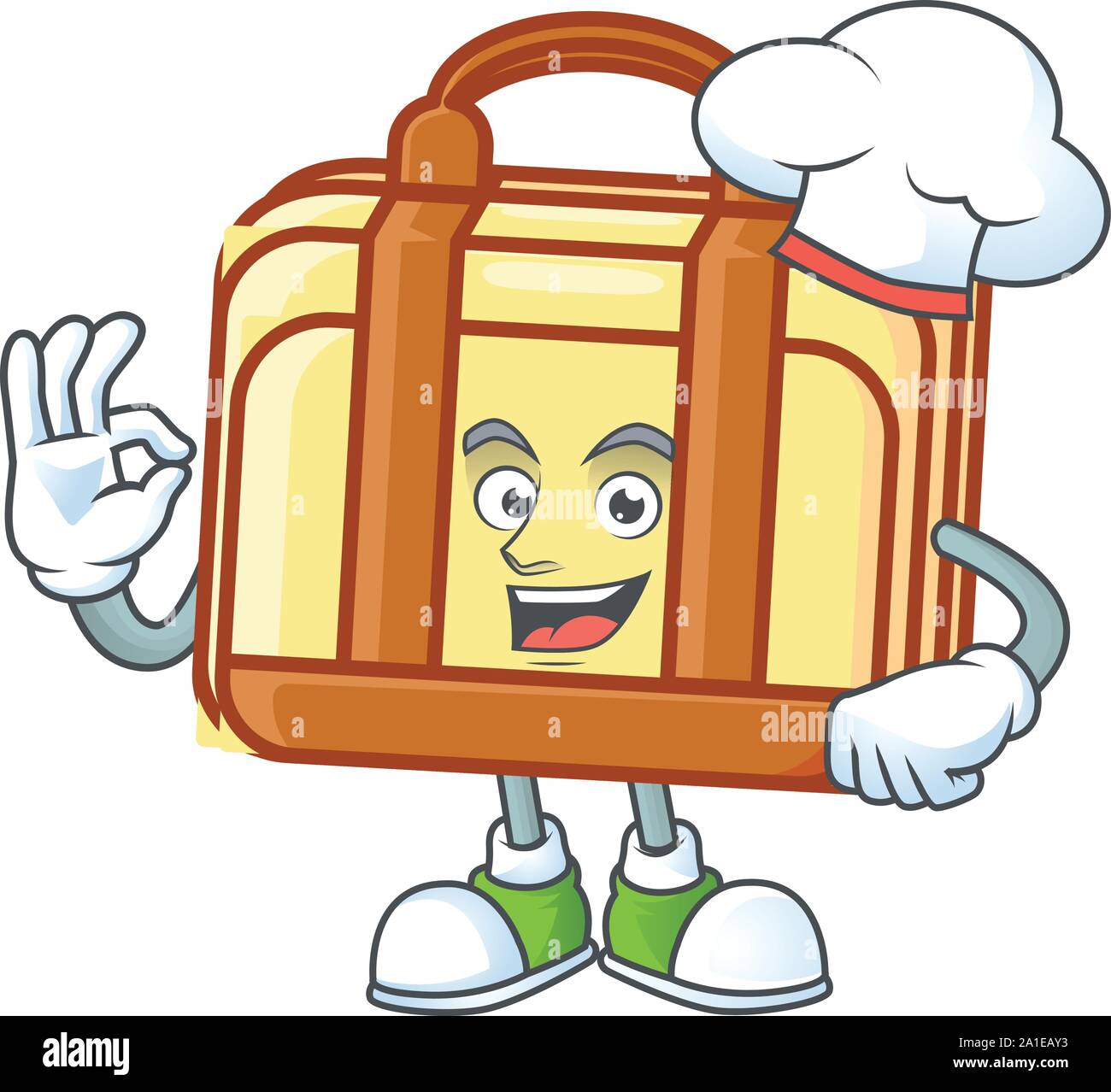 Chef work suitcase cartoon for equipment office Stock Vector Image ...