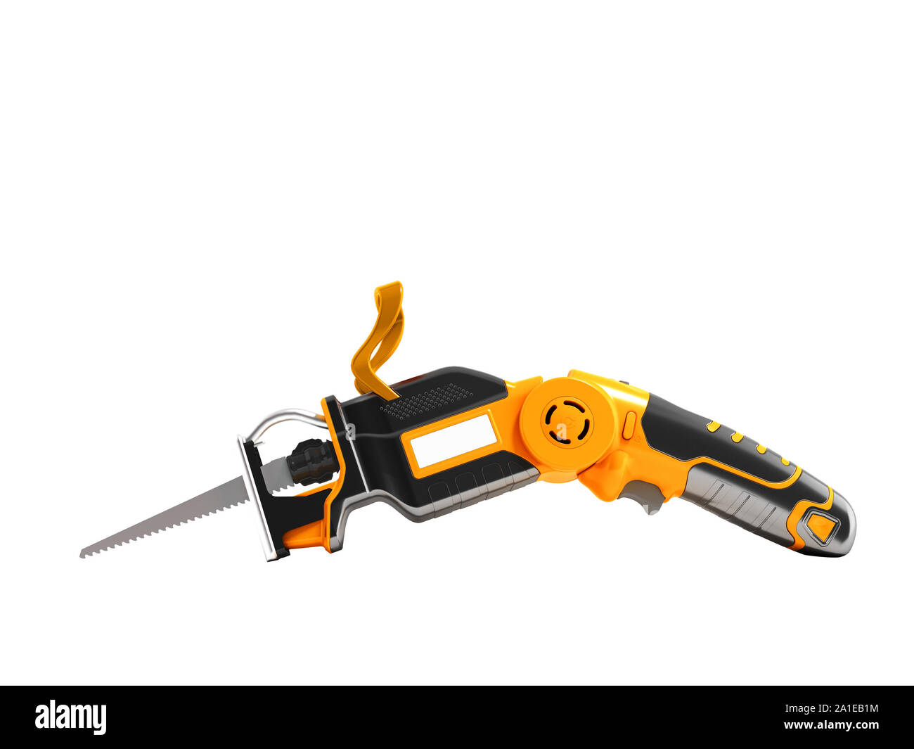 Electric hacksaw on the battery with different positions of the handle ...