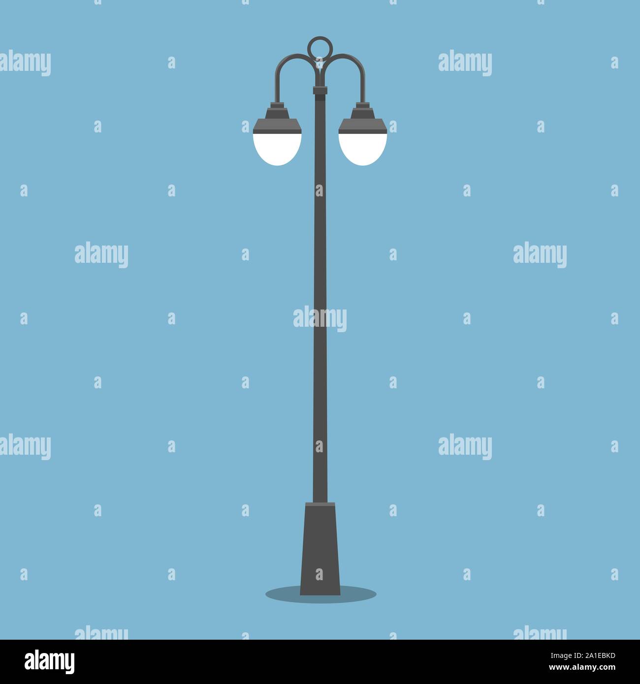 Street or outdoor park lamp pole. Vector illustration Stock Vector ...