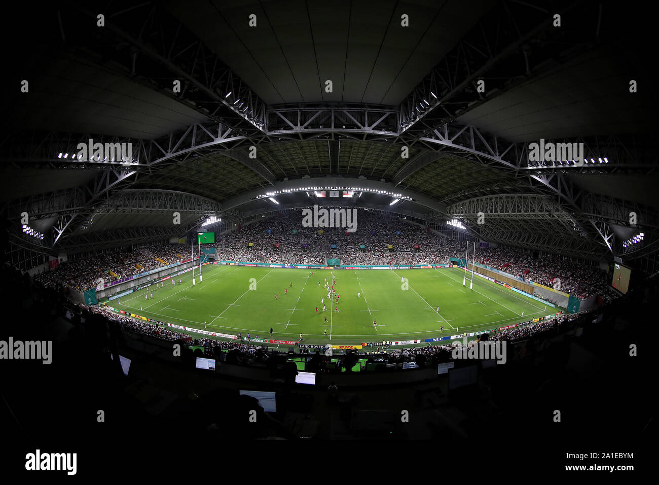 A general view of the match action during the 2019 Rugby World Cup ...