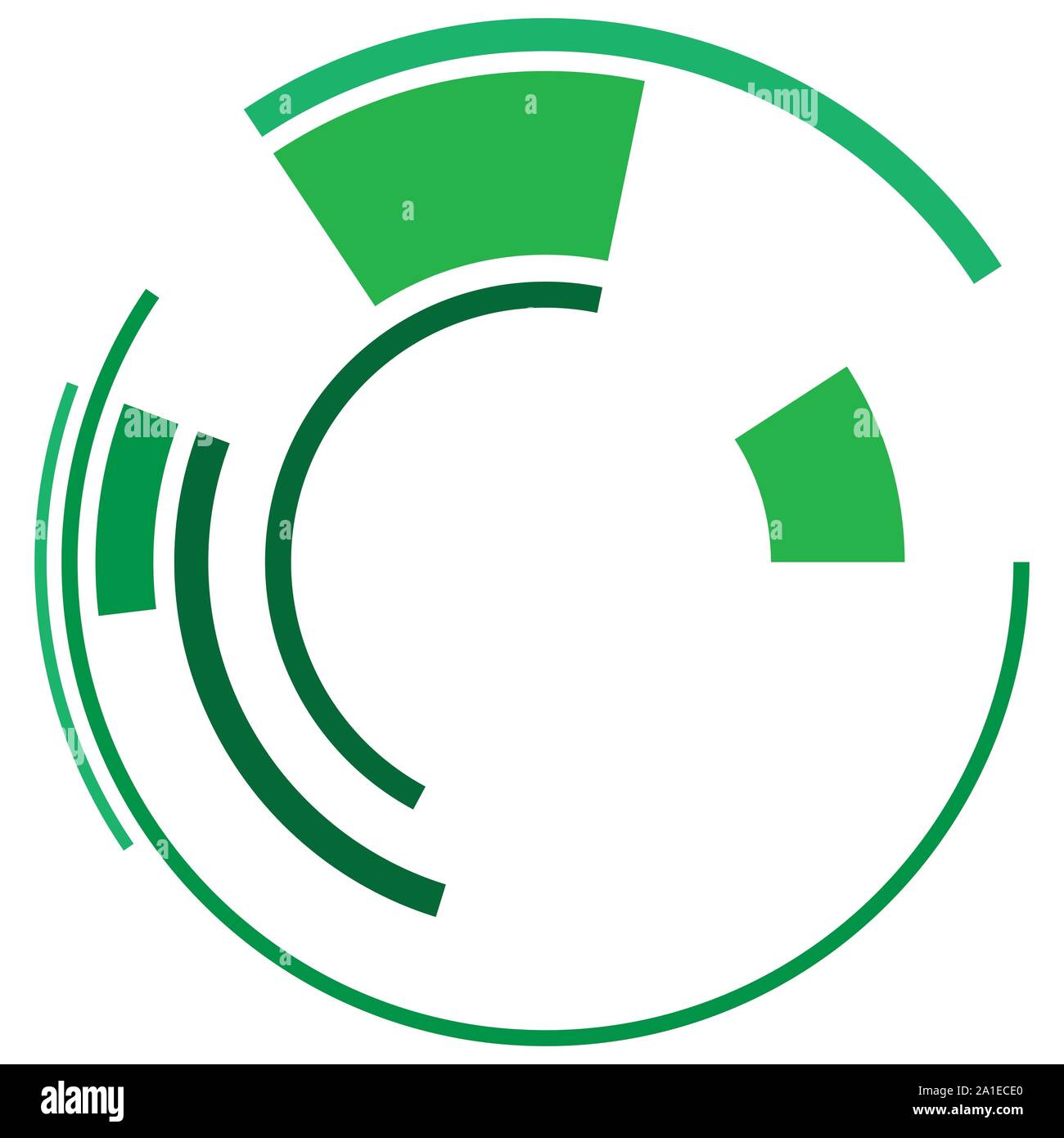 Geometric circle. Sci-fi, high-tech UI circular element Stock Vector ...