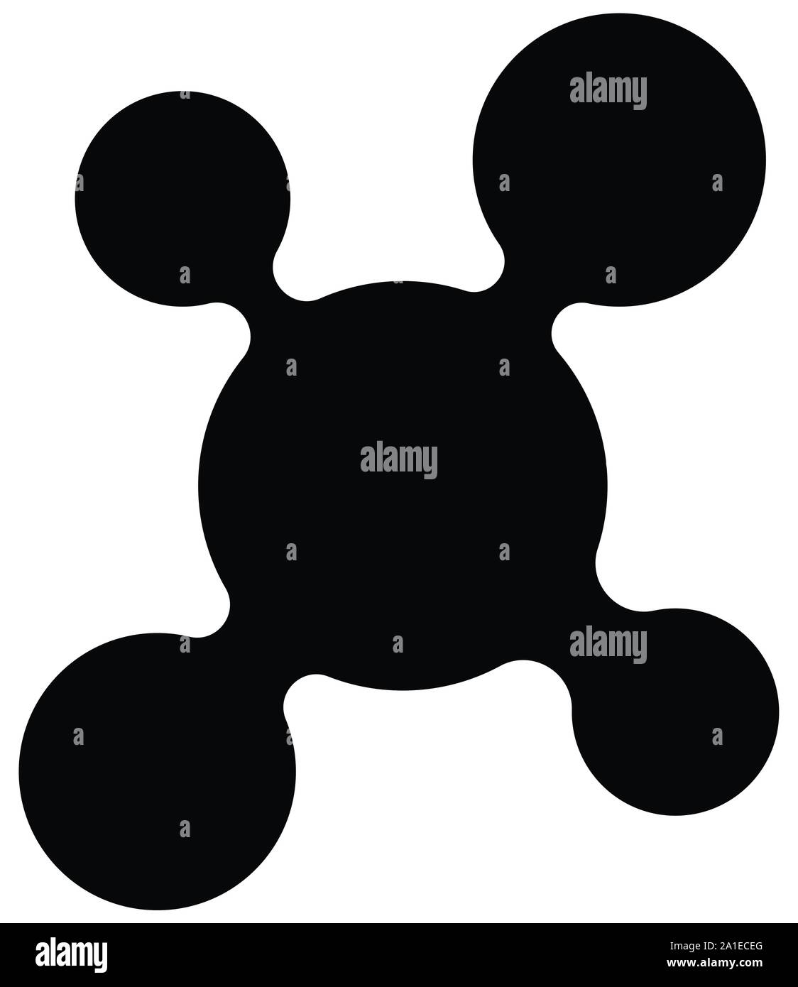 Combined, joint circles design element for charts, graphs and ...