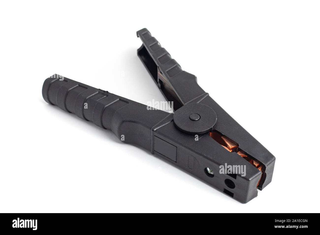 Alligator clip for car battery accessories on isolated white background ...