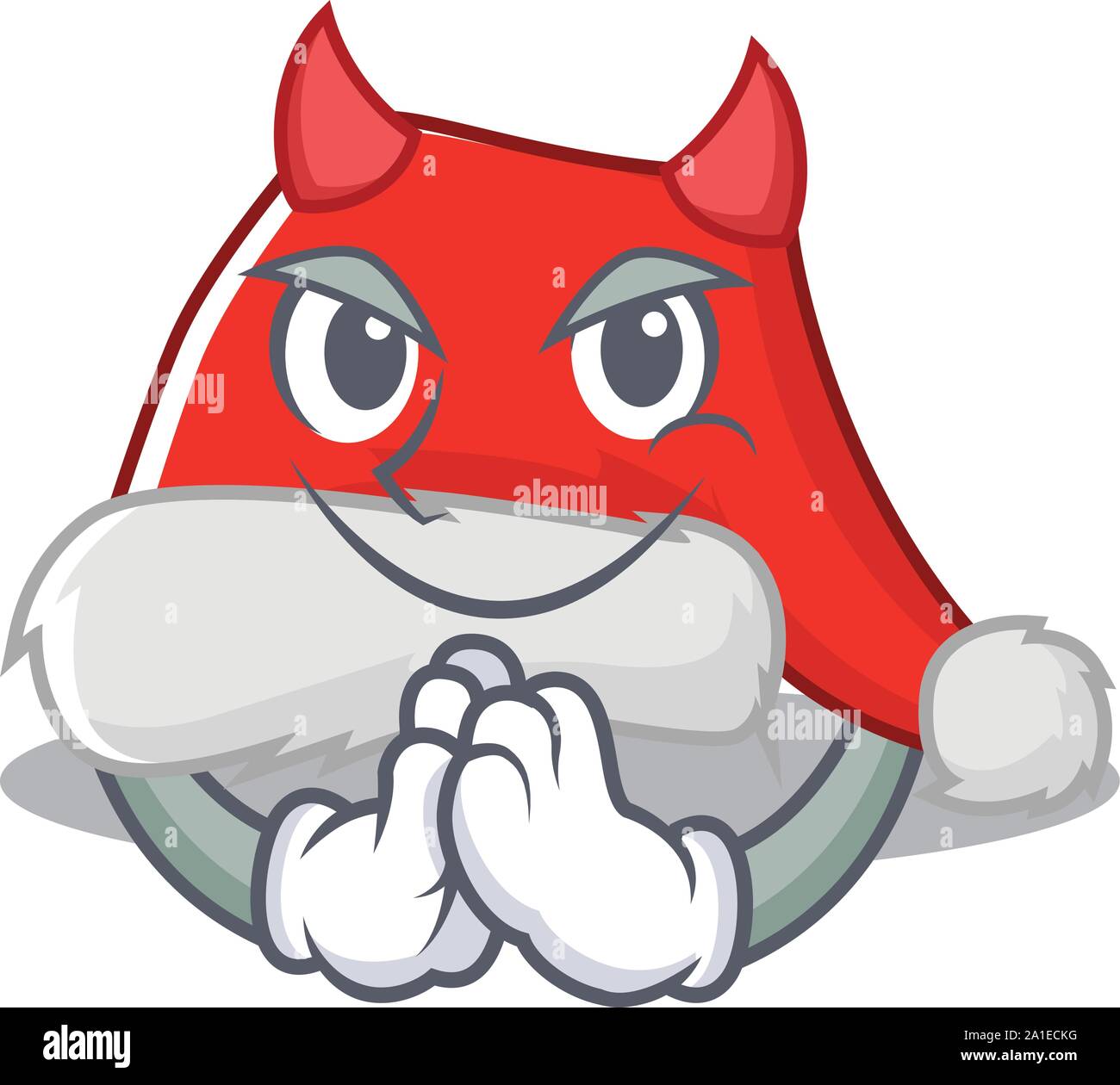 Devil santa hat character shaped in cartoon Stock Vector Image & Art ...
