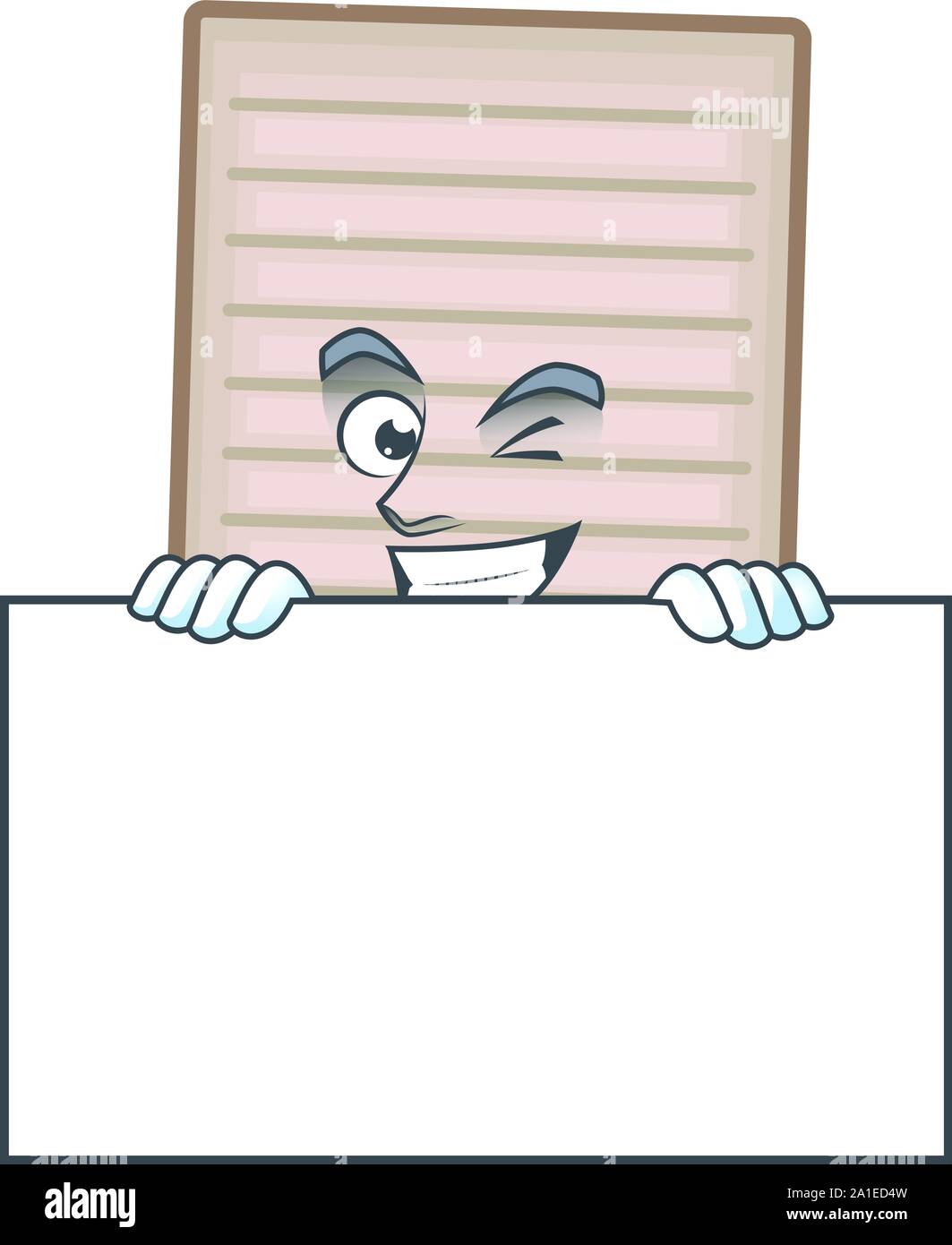 Grinning with board vintage scrapbook paper cartoon with mascot Stock ...