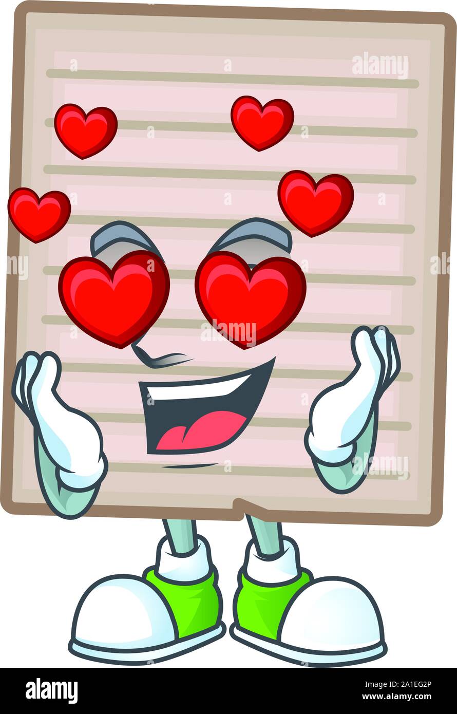 In love vintage scrapbook paper cartoon for note Stock Vector Image ...