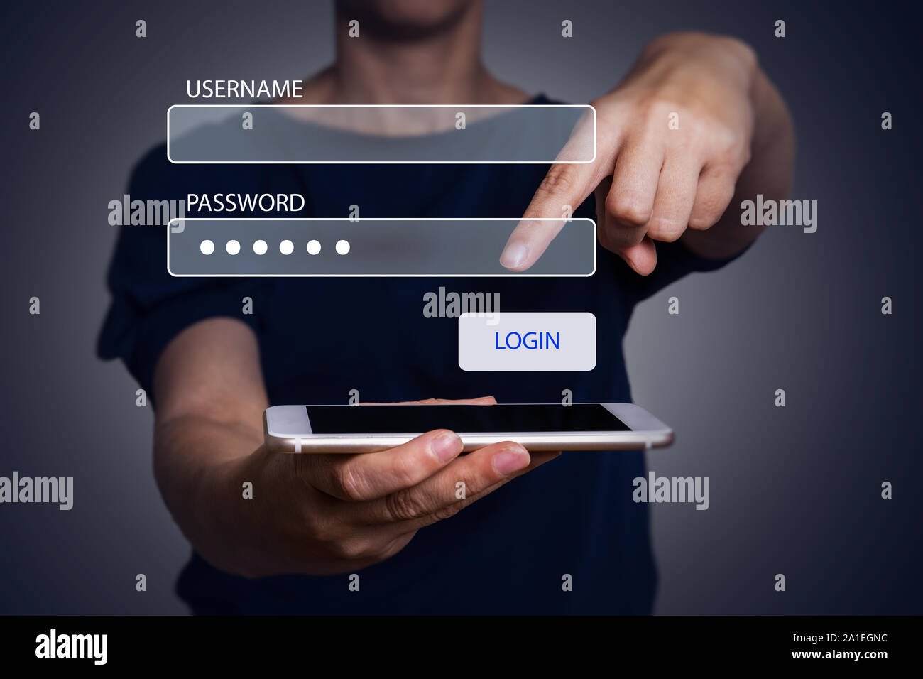 Username password login mobile hi-res stock photography and images - Alamy