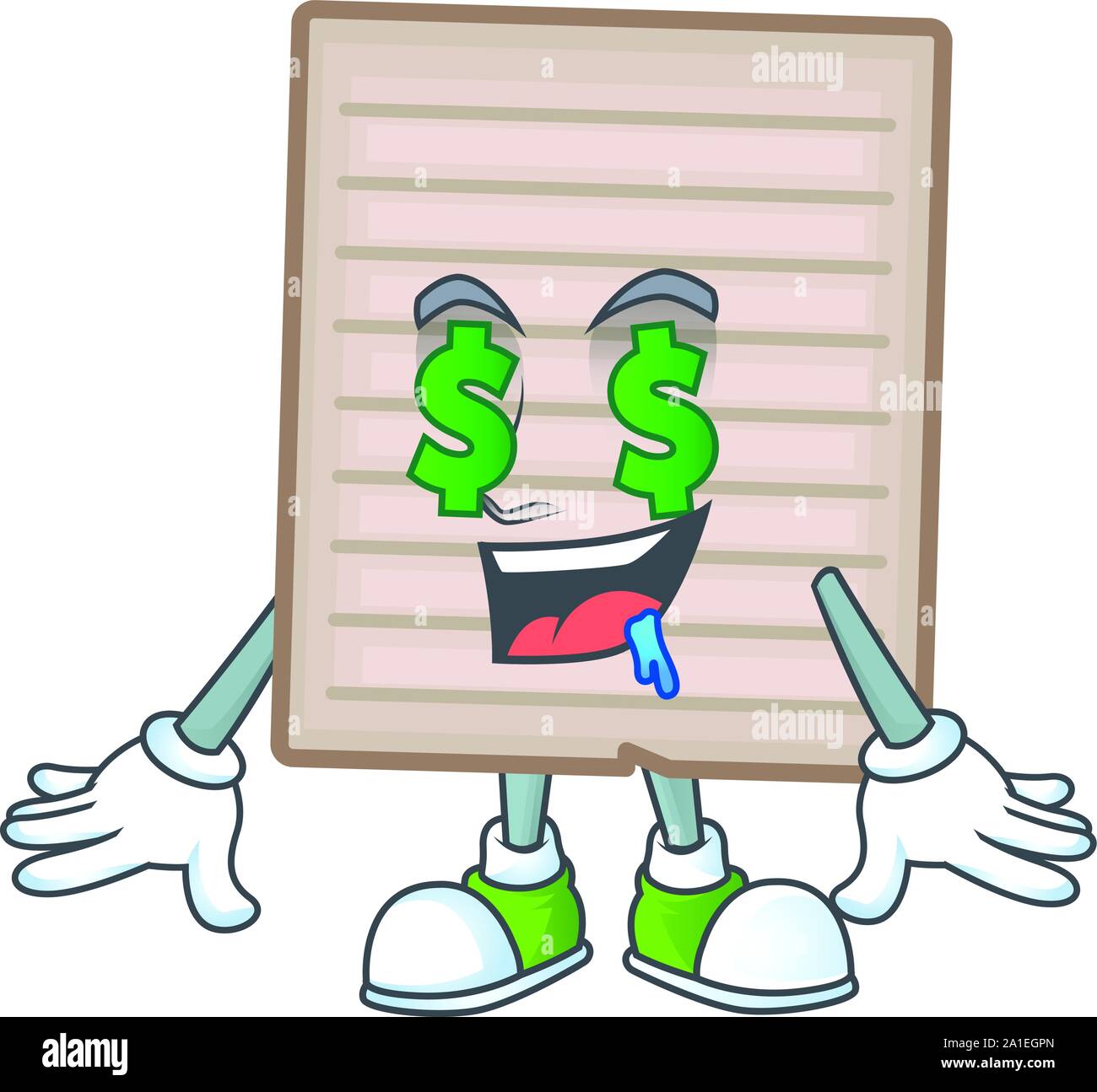 Money eye vintage scrapbook paper cartoon character mascot Stock Vector ...