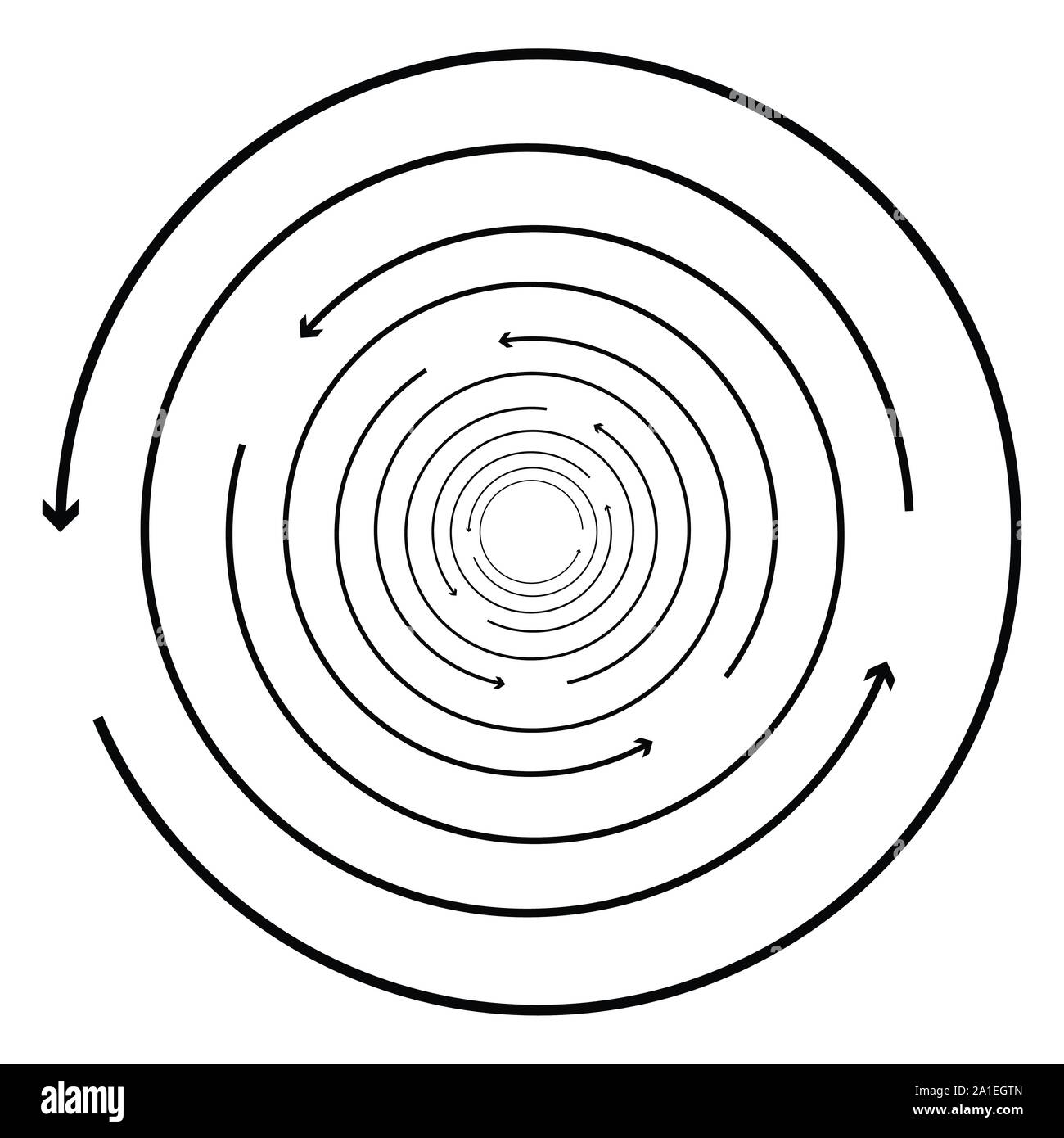 Circular, circle arrow left. Radial arrow icon, symbol ...