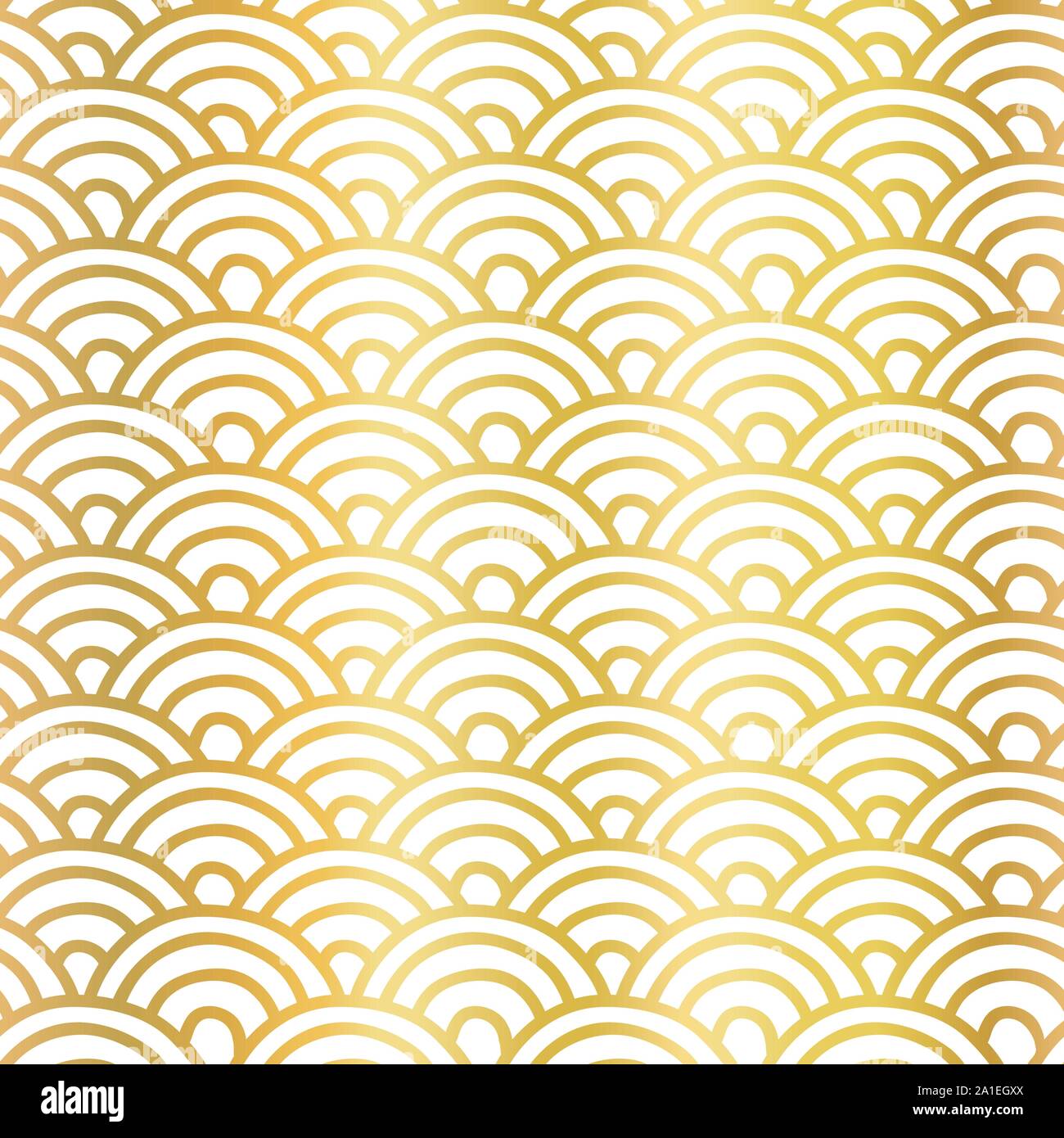 Gold foil fish scale seamless vector pattern. Repeating geometrical ...