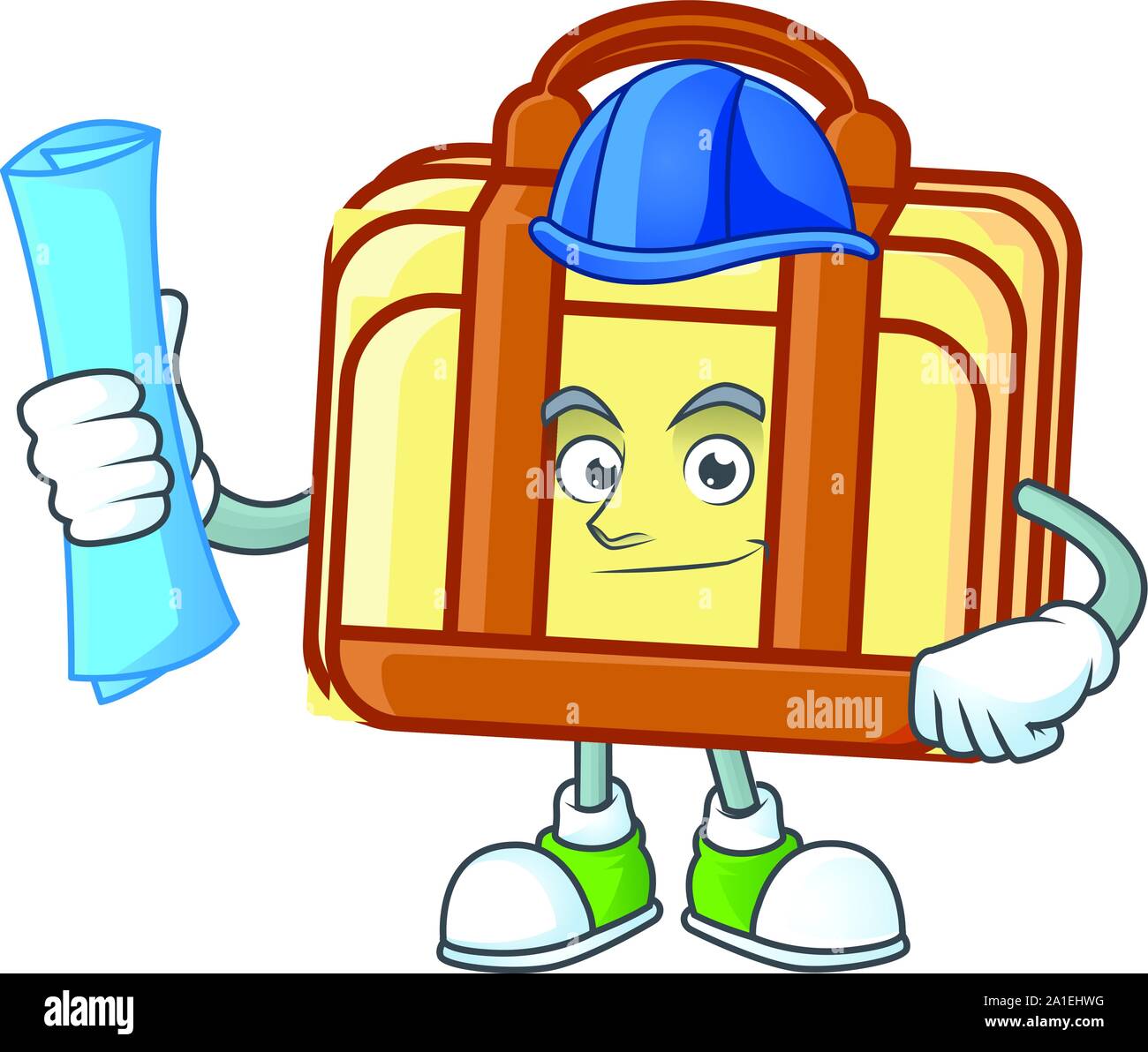 Architect work suitcase cartoon for equipment office Stock Vector Image ...