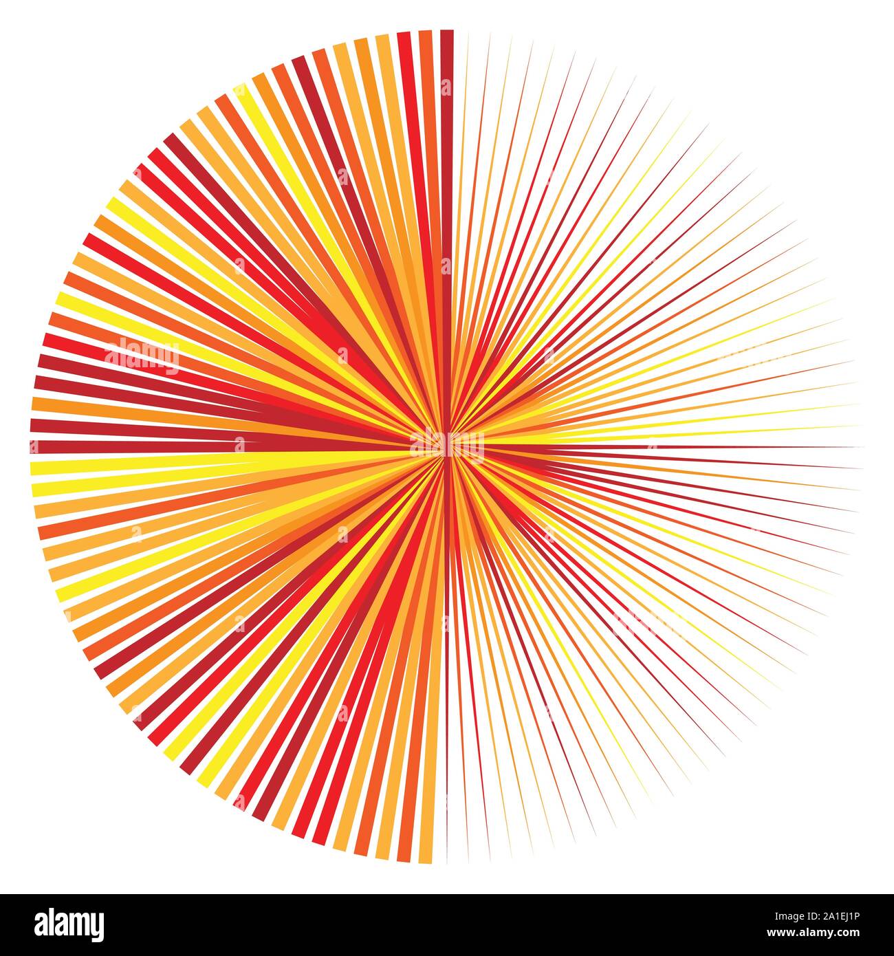 Orange, yellow radial, radiating lines. Rays, beams. Starburst ...