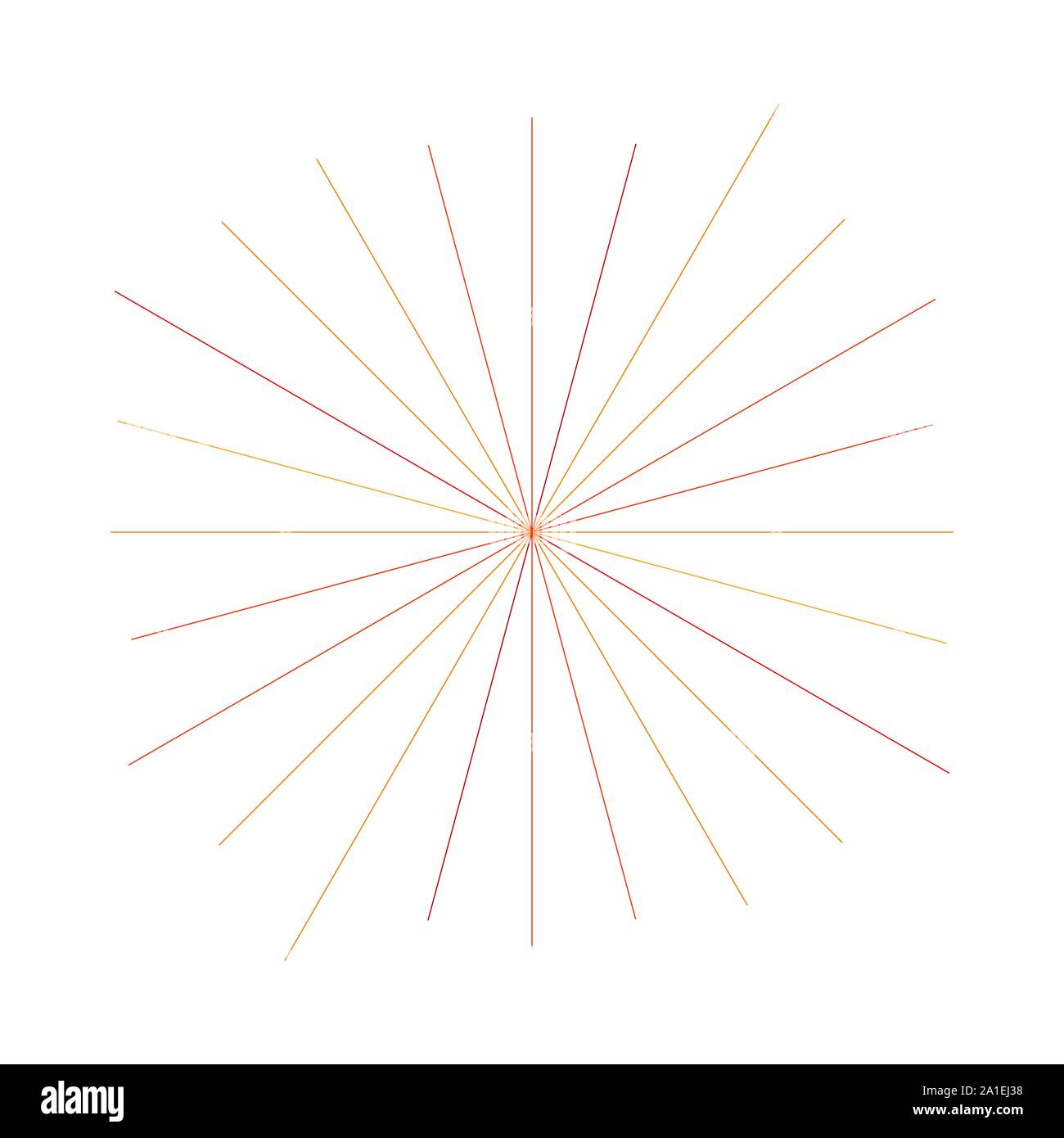 Orange, yellow radial, radiating lines. Rays, beams. Starburst ...
