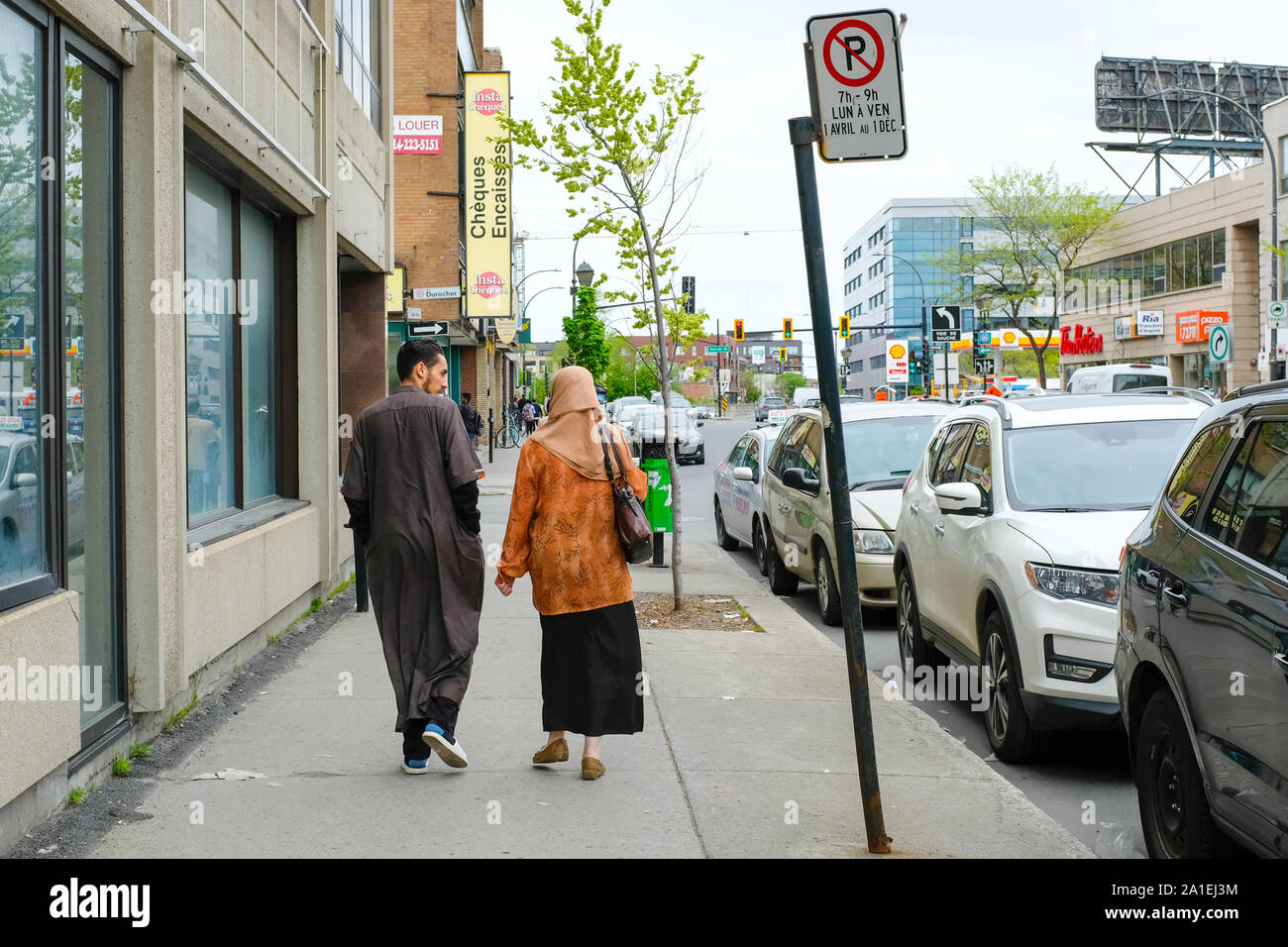 Park Extension neighbourhood , Jean Talon street, Montreal Stock Photo ...