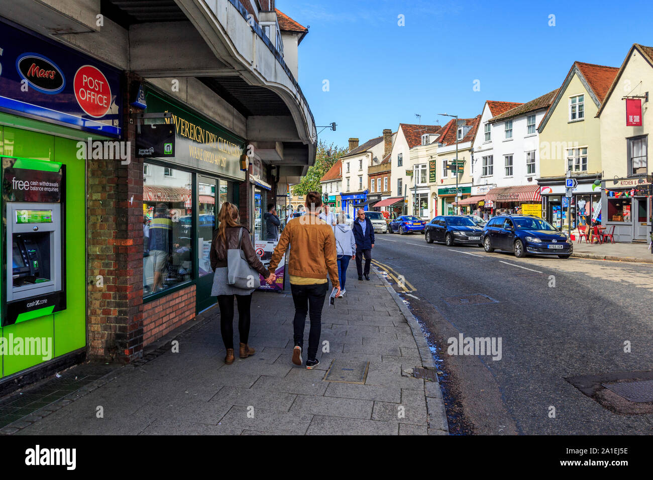 ware town centre high street , river lea navigation, hertfordshire ...