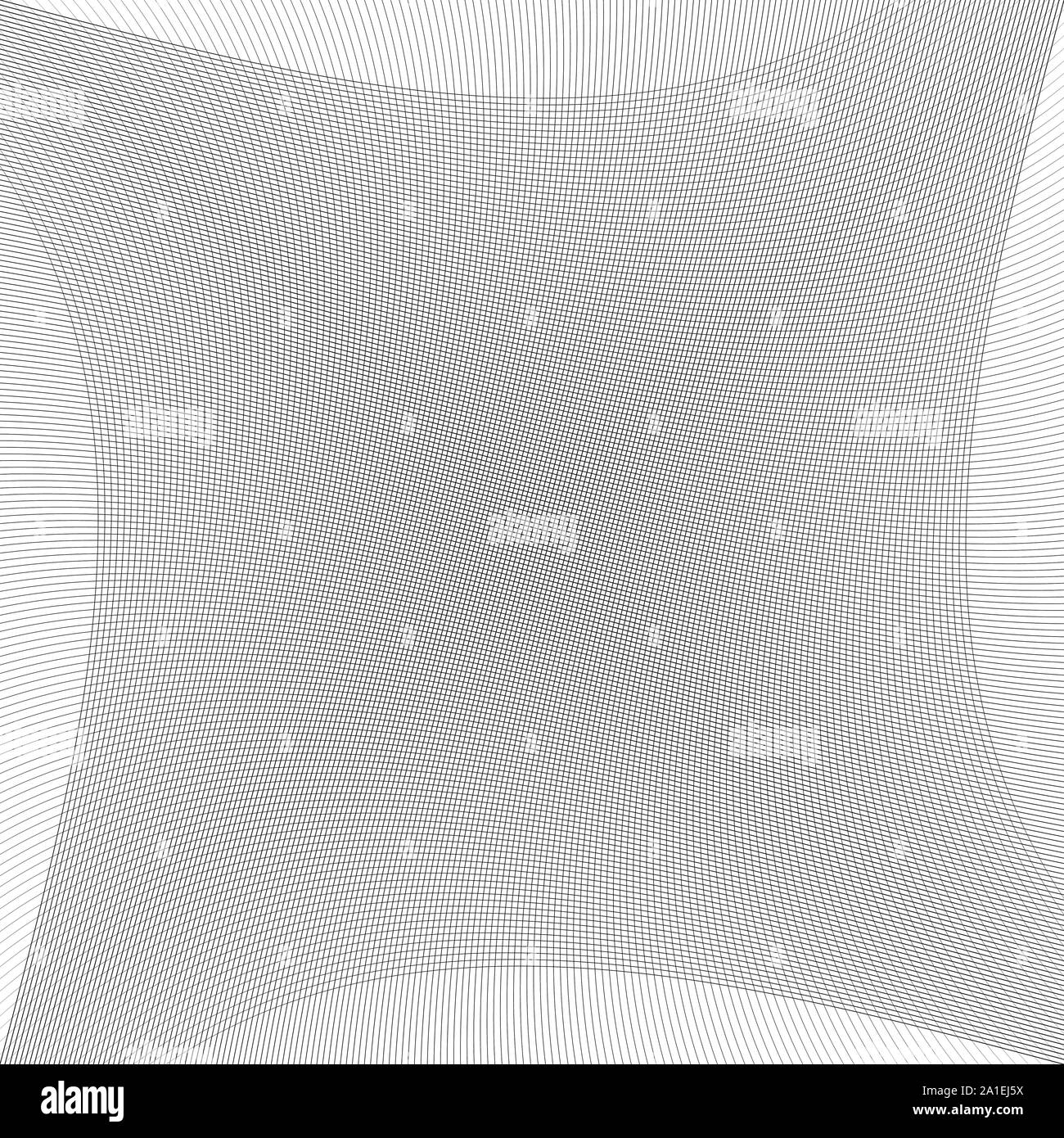 Stretch grid, mesh. Waving, wavy intersect lines. Interlock, tangle ...