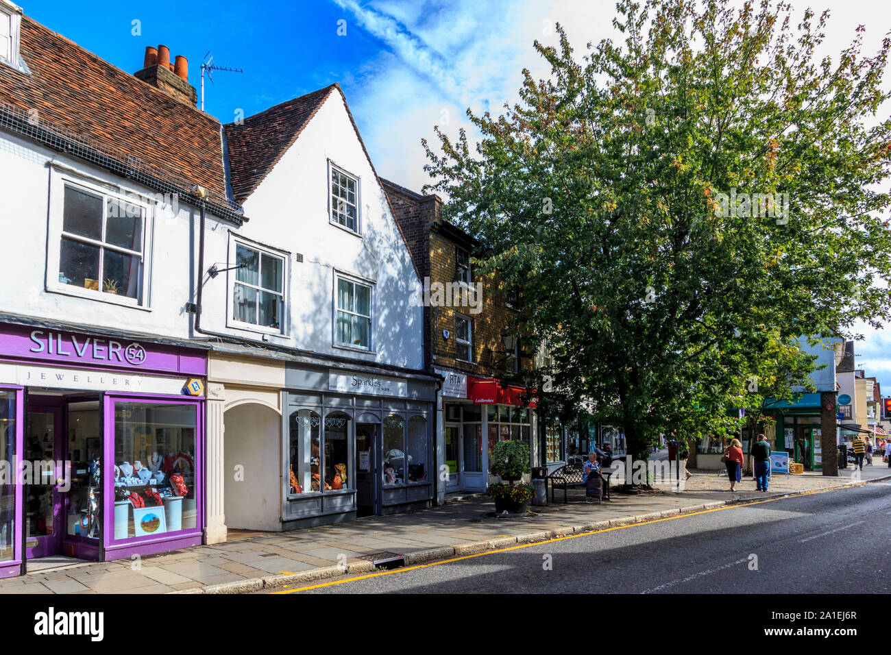 ware town centre high street , river lea navigation, hertfordshire ...