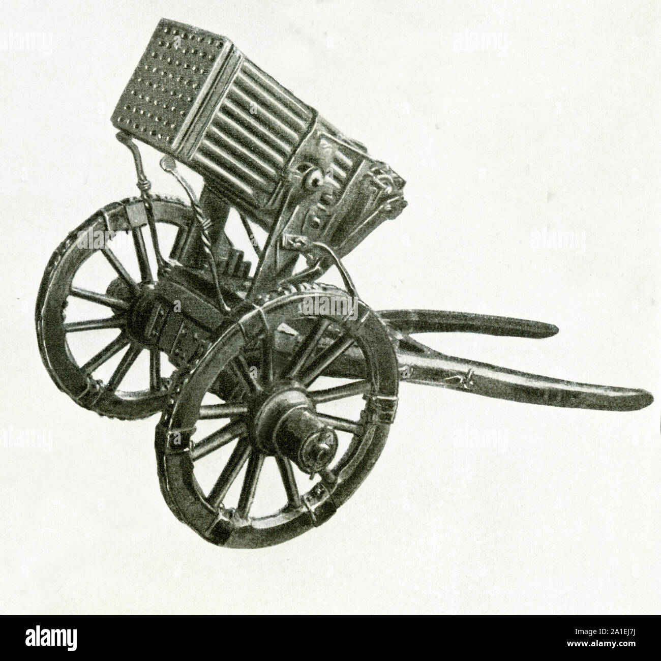 This images shows an organ cannon known as a death organ or a volley ...