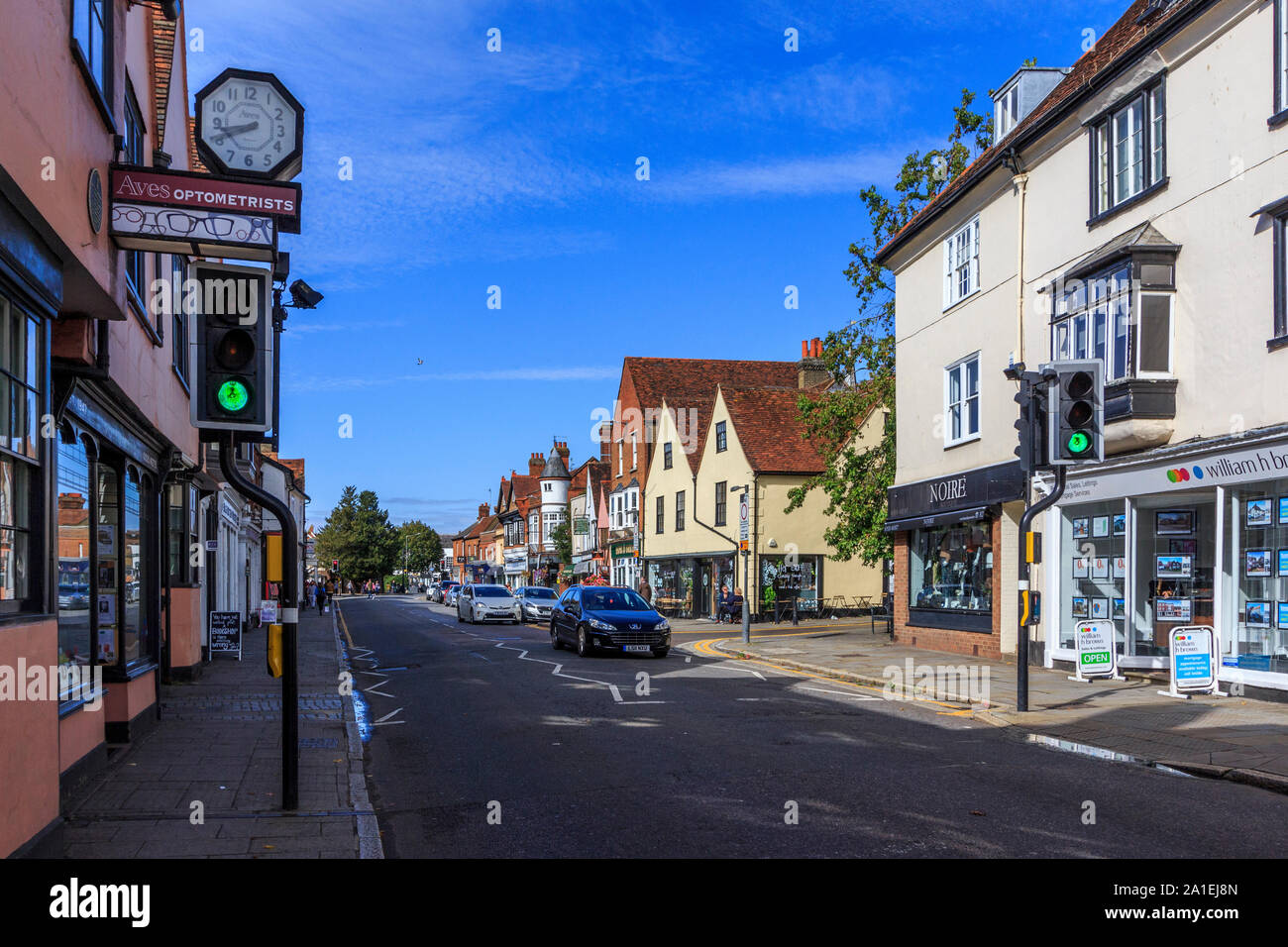 ware town centre high street , river lea navigation, hertfordshire ...