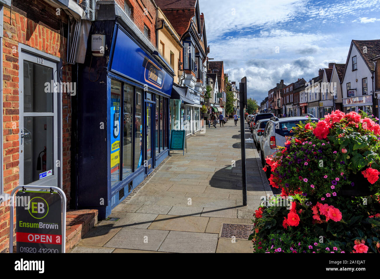 ware town centre high street , river lea navigation, hertfordshire ...