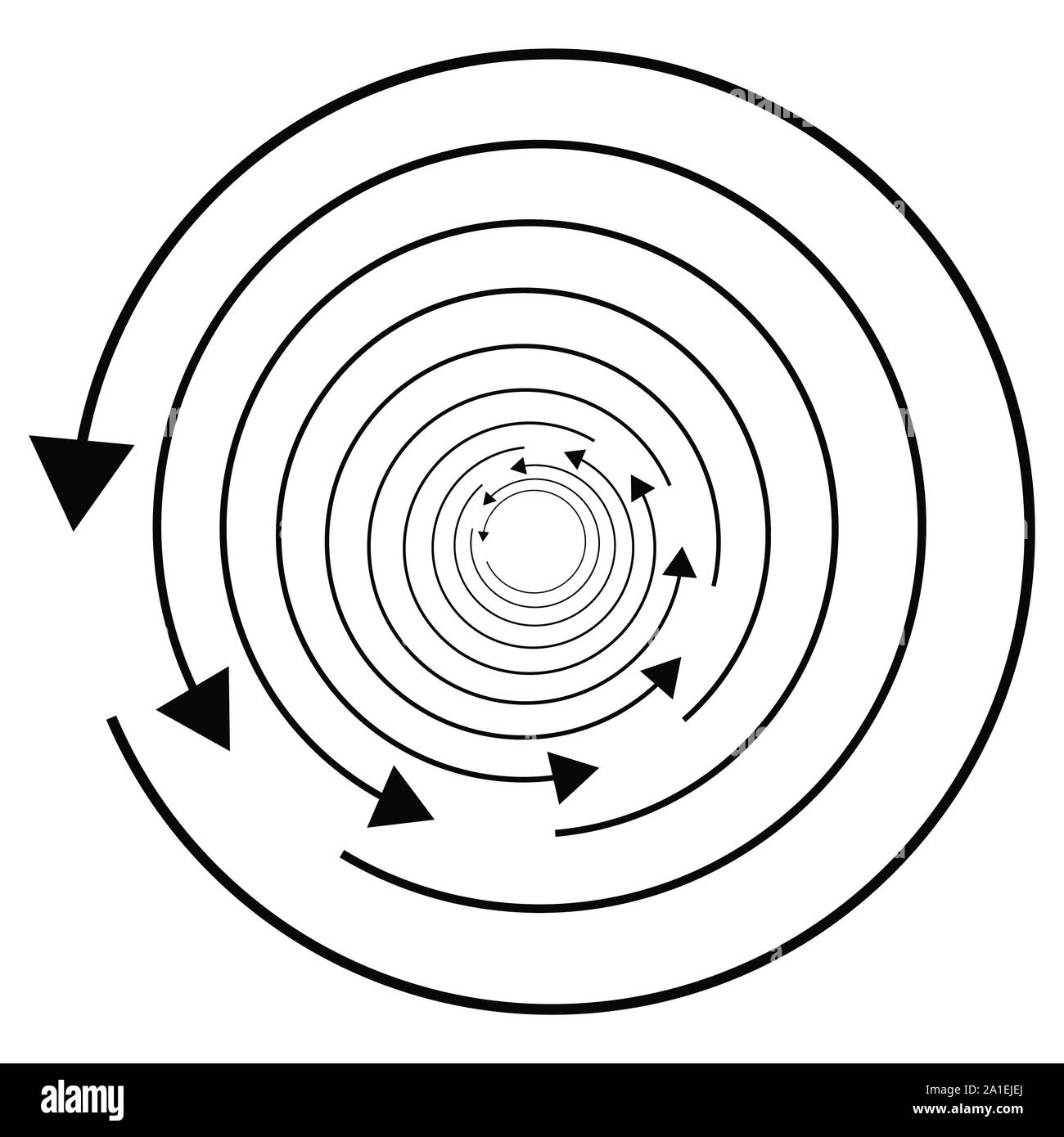 Circular, circle arrow left. Radial arrow icon, symbol ...