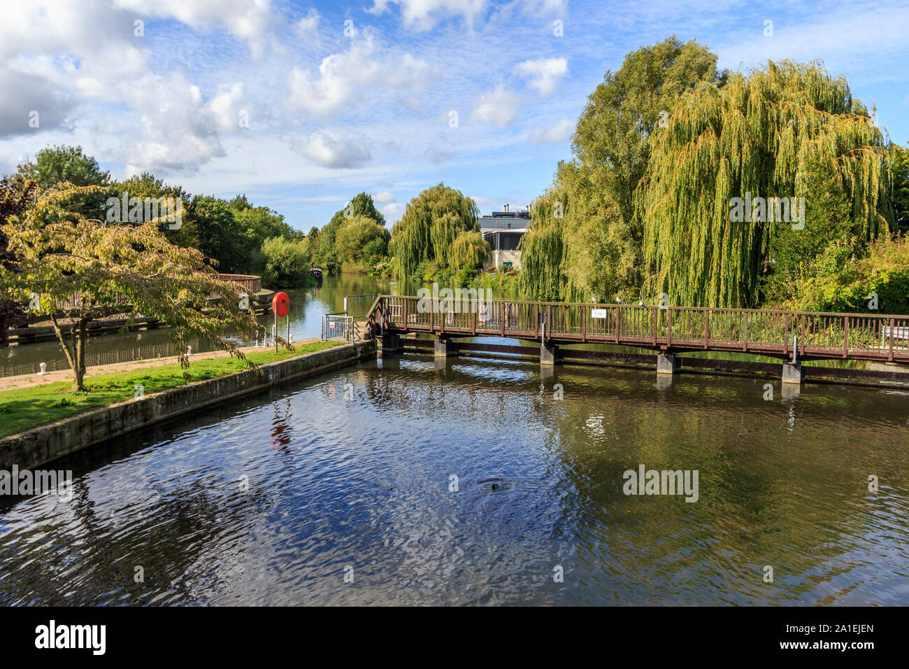 ware town centre high street , river lea navigation, hertfordshire ...