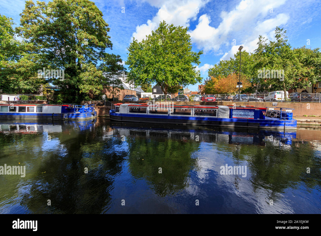 ware town centre high street , river lea navigation, hertfordshire ...