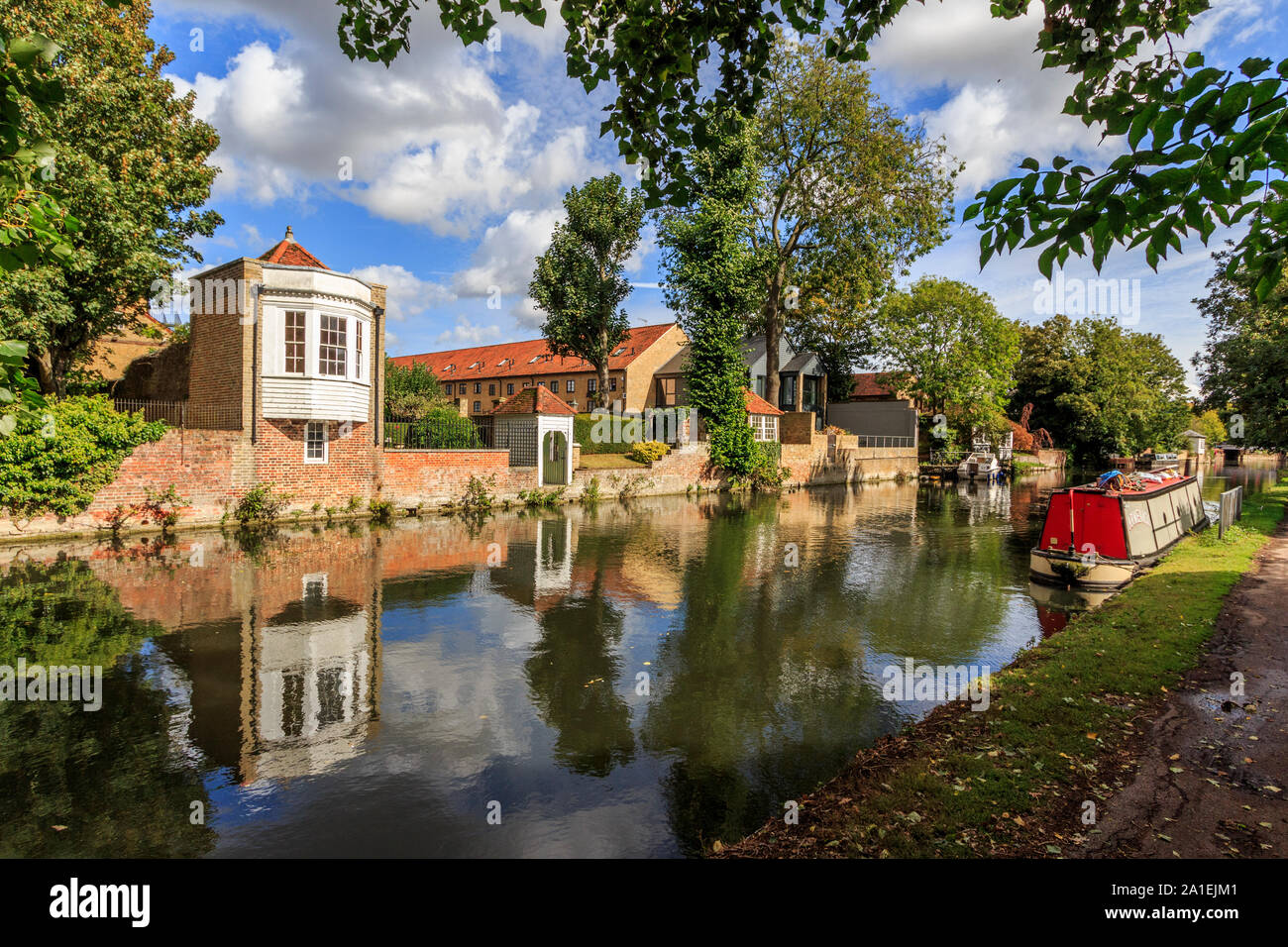 ware town centre high street , river lea navigation, hertfordshire ...